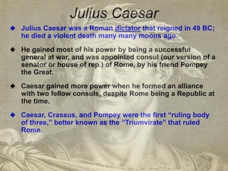 Julius caesar introduction | PPTX