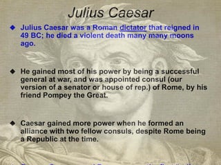 Julius caesar introduction | PPTX