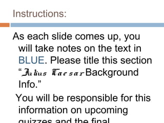 Julius caesar introduction, character predictions | PPT