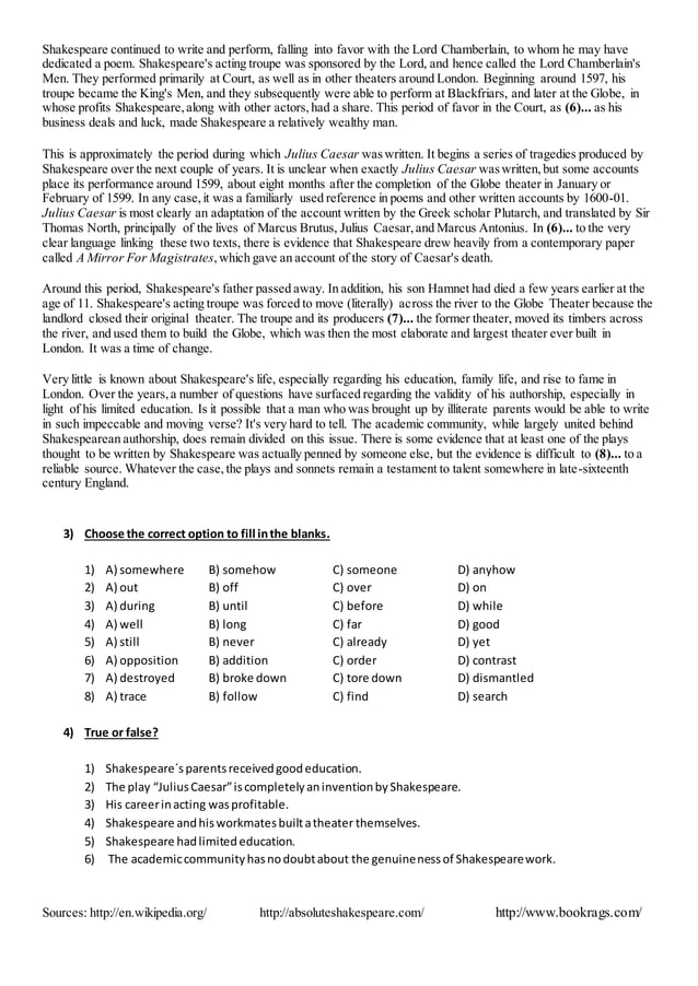 Julius caesar lesson | PDF