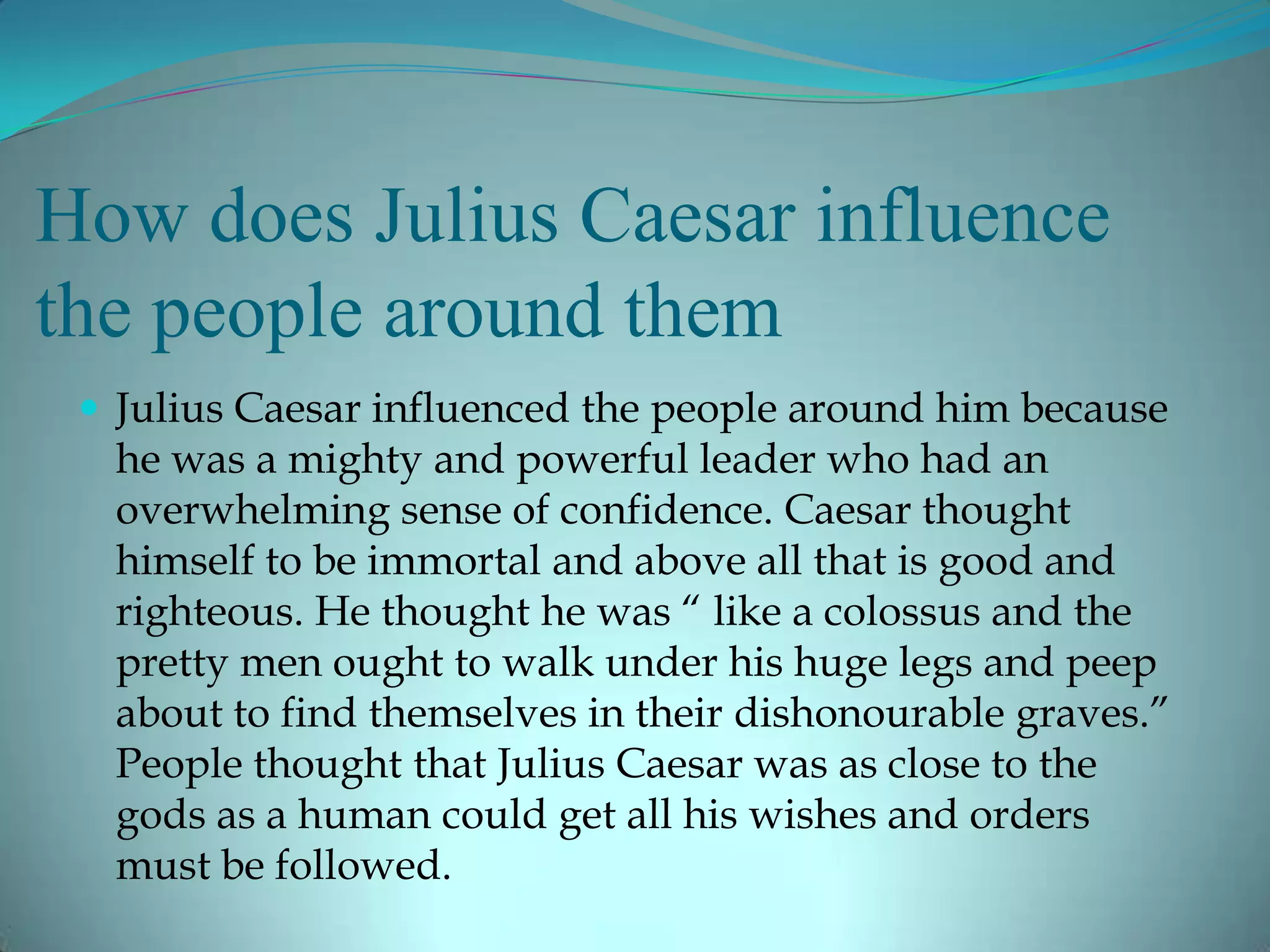 Shakespearean Character Study- Julius Caesar | PPTX
