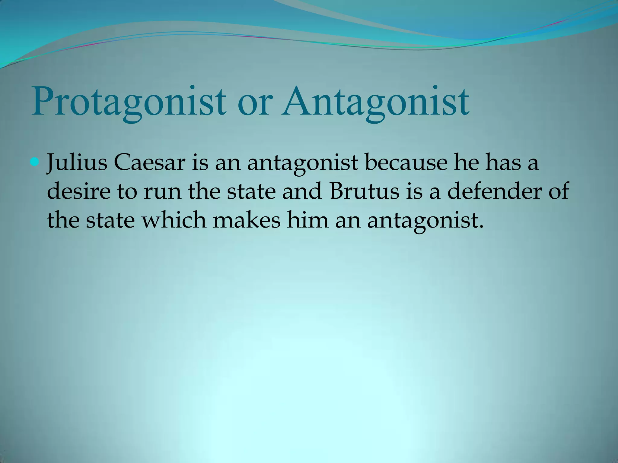 Shakespearean Character Study- Julius Caesar | PPTX