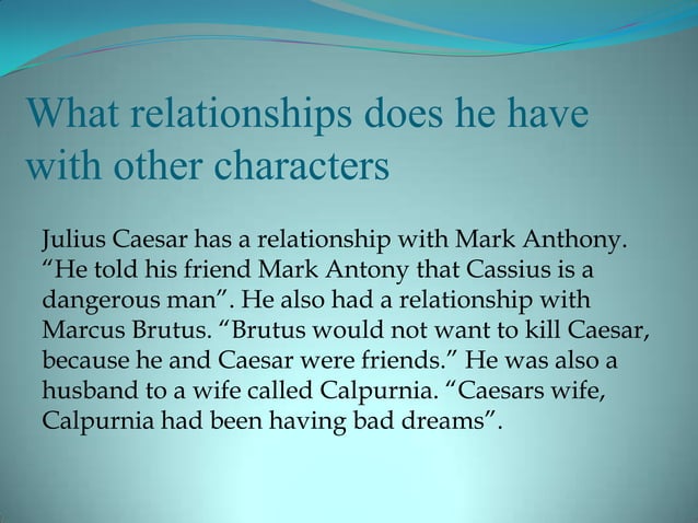 Shakespearean Character Study- Julius Caesar | PPTX