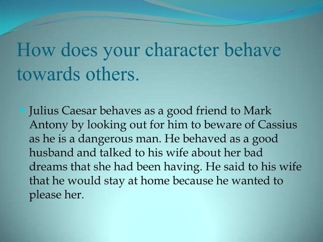 Shakespearean Character Study- Julius Caesar | PPTX
