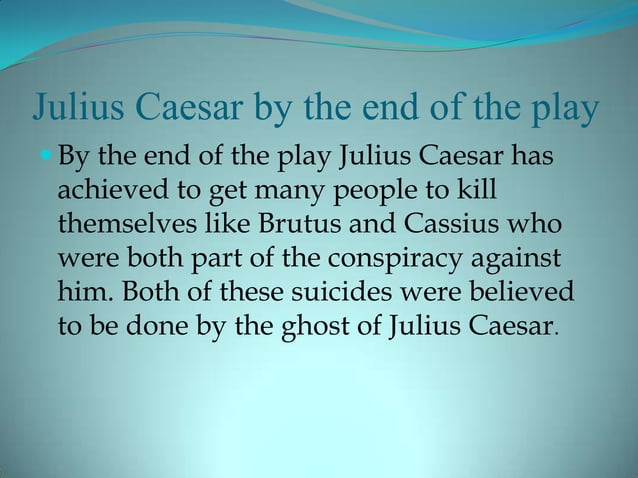 Shakespearean Character Study- Julius Caesar | PPTX