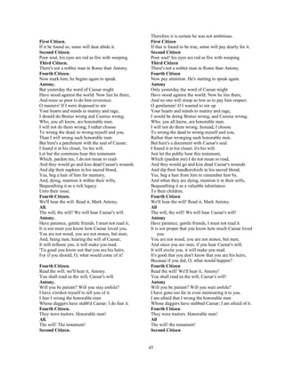 Julius caesar Drama Script | PDF