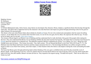 Julius Ceaser Essay | PPT | Free Download