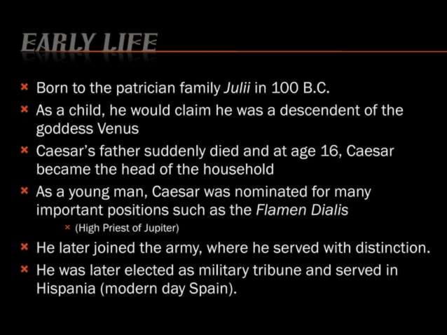 Julius Caesar: Biography, Legacy, and Impact on Ancient Rome | PPTX ...