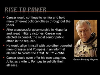 Julius Caesar: Biography, Legacy, and Impact on Ancient Rome | PPTX ...