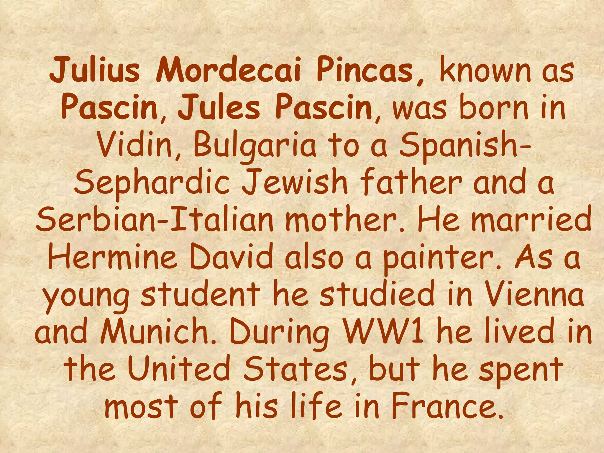 Julius mordecai pincas | PPS