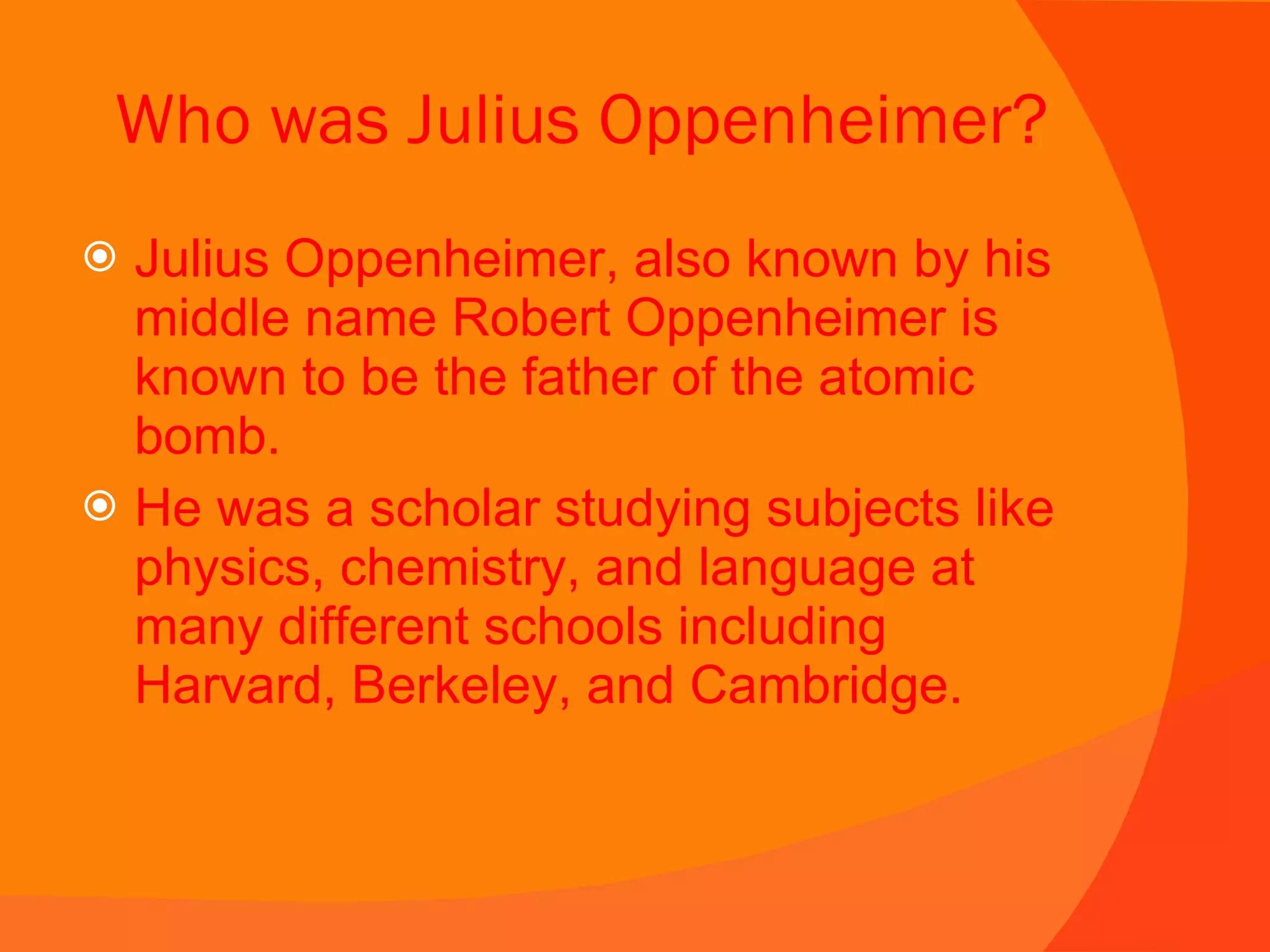 Julius Oppenheimer | PPT