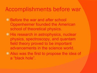 Julius Oppenheimer | PPT