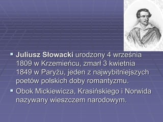 Juliusz slowacki | PPTX