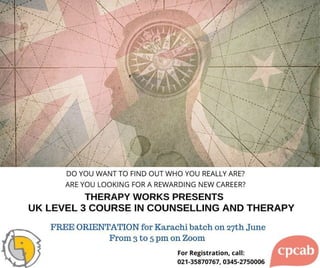 UK Level 3 and Level 4 Courses in Counselling on Zoom | PDF