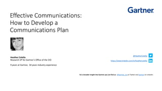 Effective Communications: How to Develop a Communications Plan | PPT