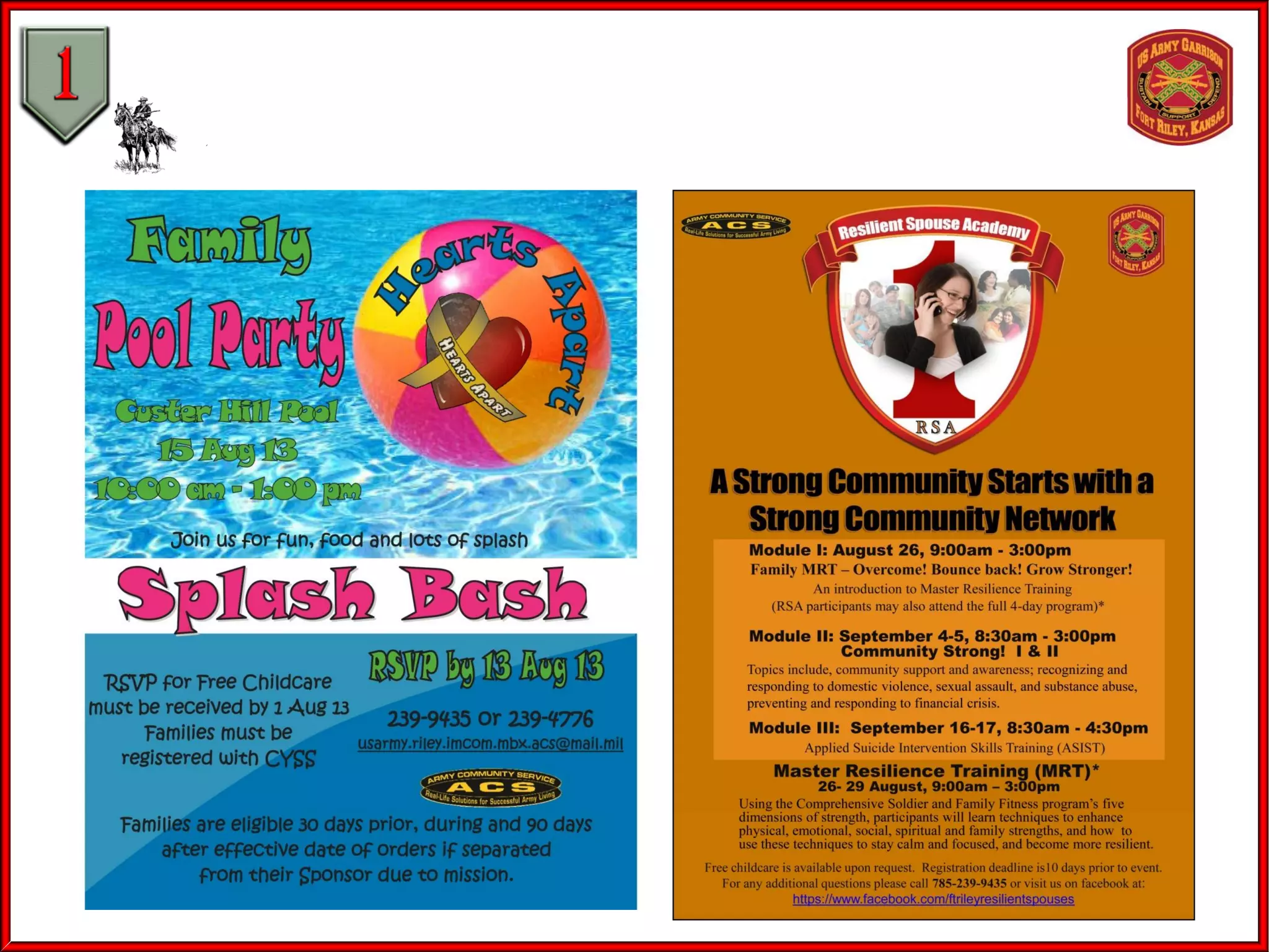 July 13 Ft. Riley Network Slides | PDF | Daycare and Pre-School | Parenting