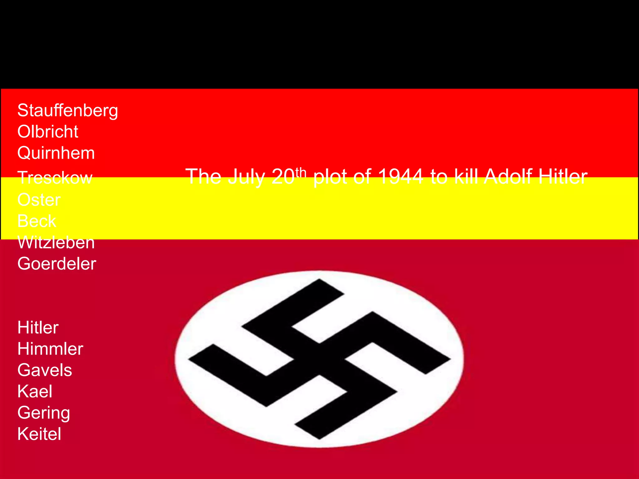 July 20 1944, the Plot to Kill Hitler | PPTX