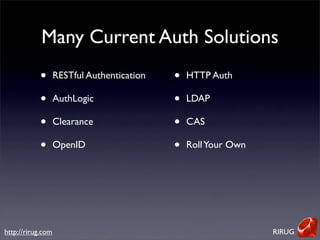 Rack for User Authentication | PDF | Internet | Computing