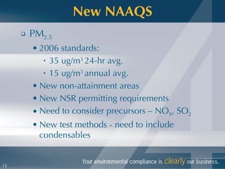 Project Planning and Air Permit Issues | PPT | Chemistry | Science