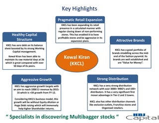 Kewal Kiran Clothing Ltd (KKCL) - Multibagger Stock Pick | PDF | Stocks ...