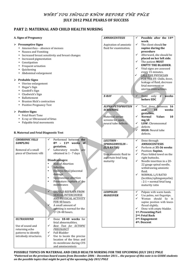 July 2012 nle tips mchn | PDF