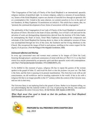 July 2013 recollection 1 good shepherd spirituality | DOCX