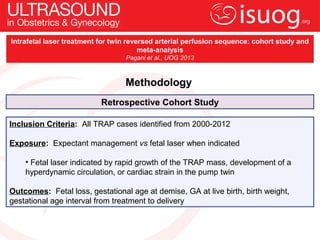 UOG Journal Club: Intrafetal laser treatment for twin reversed arterial ...