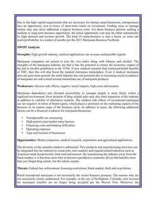 U.S. marijuana's financial future