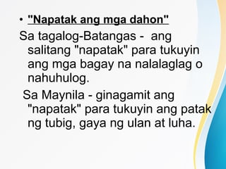 Heograpikal,Morpolohikal at Ponolohikal na Varayti ng Wika | PPT