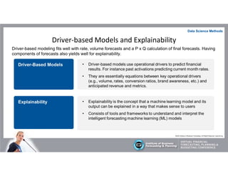 Forecasting Financial Metrics using Machine Learning and Data Science | PPT