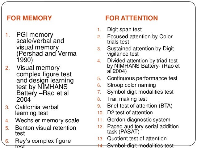 neuropsychological assessment in SMI