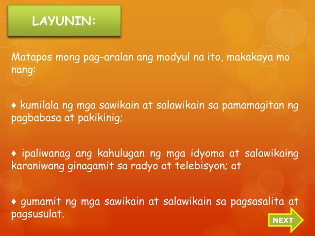 MGA SAWIKAIN AT SALAWIKAIN | PPTX