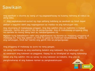 MGA SAWIKAIN AT SALAWIKAIN | PPTX
