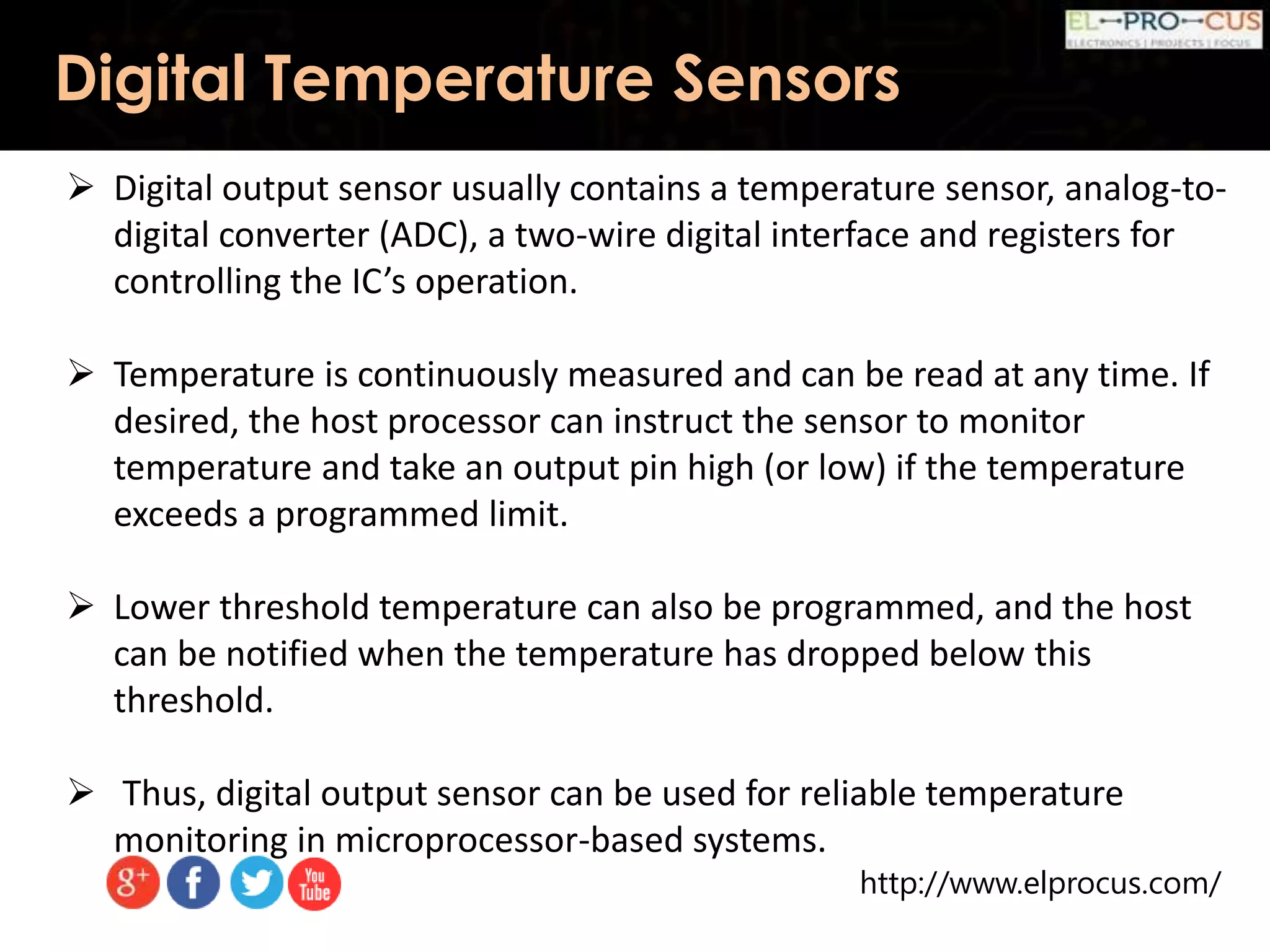 Temperature Sensors – Types | PPTX