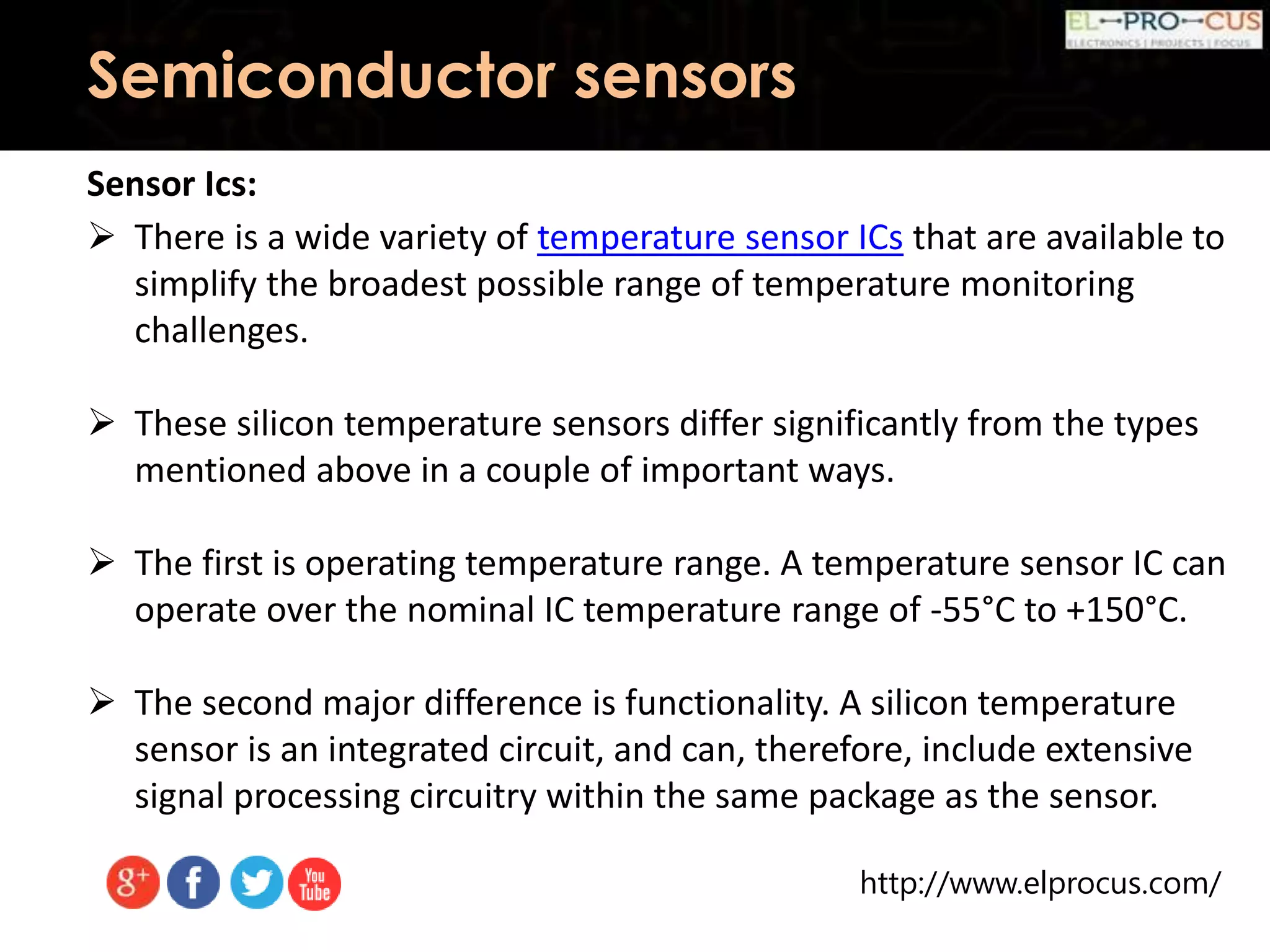 Temperature Sensors – Types | PPTX