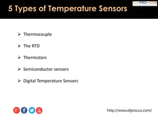 Temperature Sensors – Types | PPT