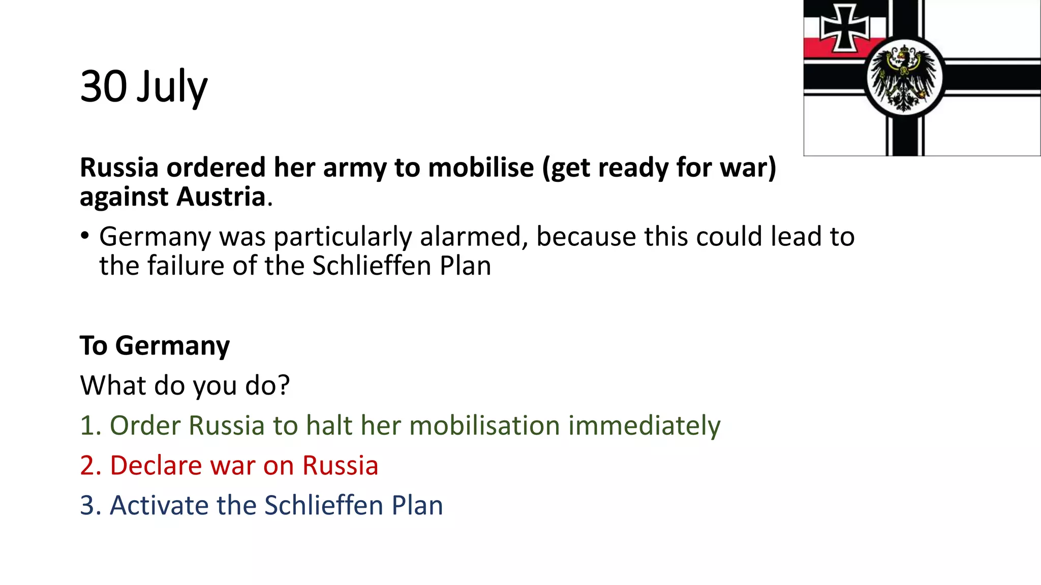 July crisis decision making | PPTX