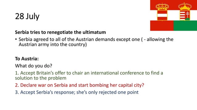 July crisis decision making | PPTX