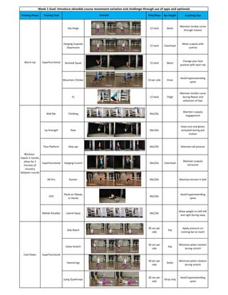 Queenax of the Week: Obstacle course conditioning | PDF