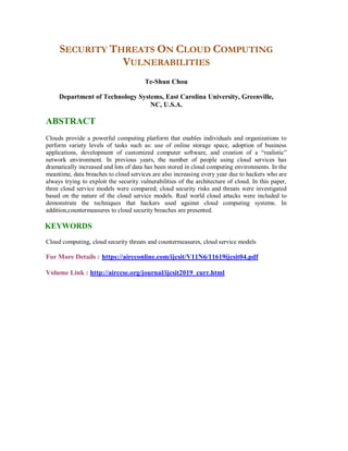 July 2020: TOP Must Read Article in Computer Science & Information Technology Research | PDF