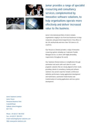 Jumar Flexbile Managed Service | PDF