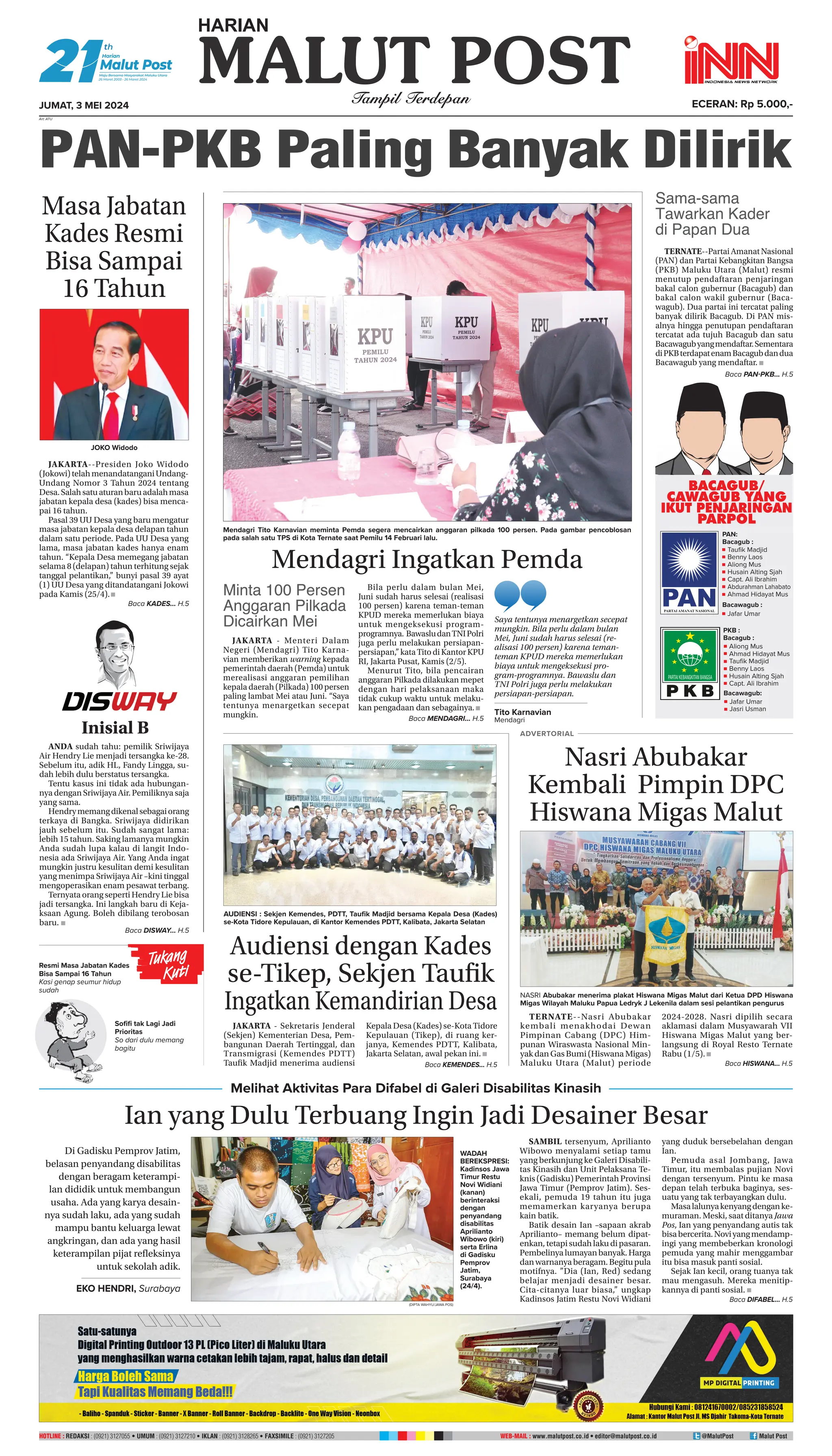 Epaper koran digital Malut Post, Edisi Terbaru | PDF