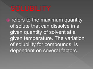 Factors Affecting Solubility | PPTX