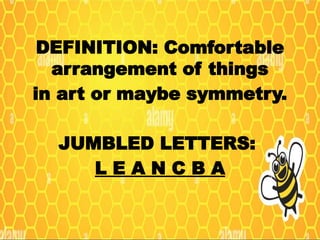 JUMBLED BEE grade 9 -ARTS.powerpointgame | PPTX