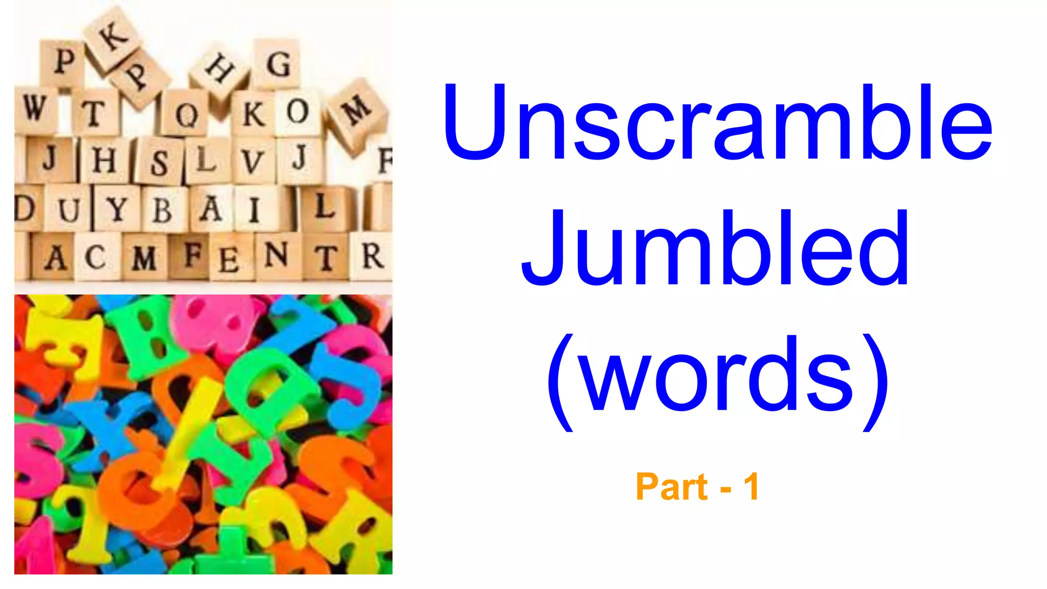 Jumbled words | PPTX