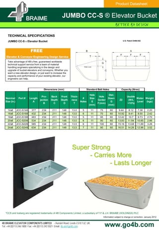 Jumbo CC-S Elevator Buckets | PDF