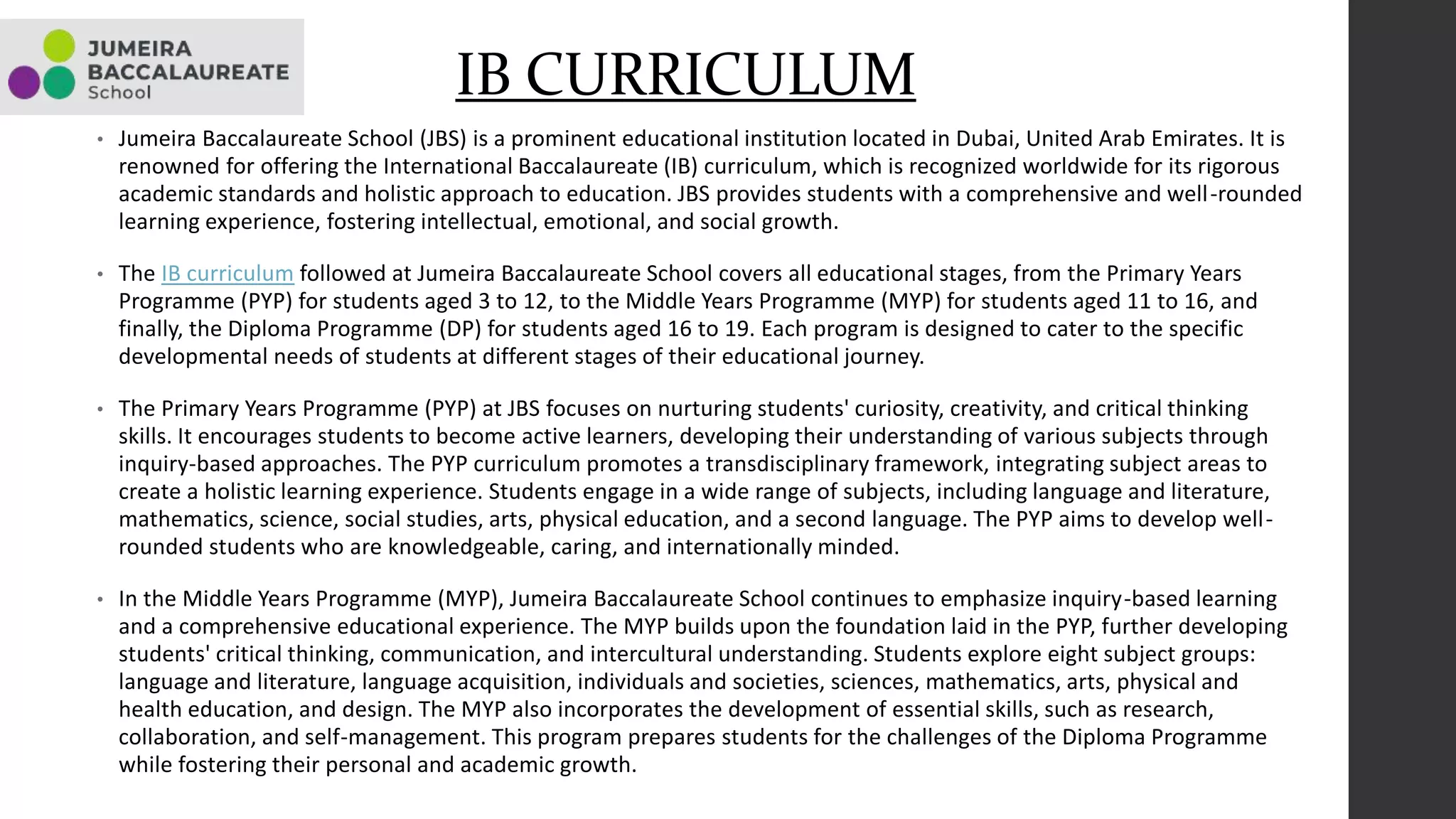 Ib Curriculum | PPTX