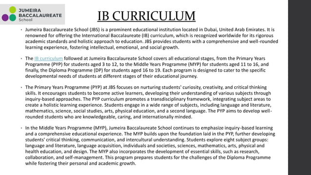Ib Curriculum | PPTX