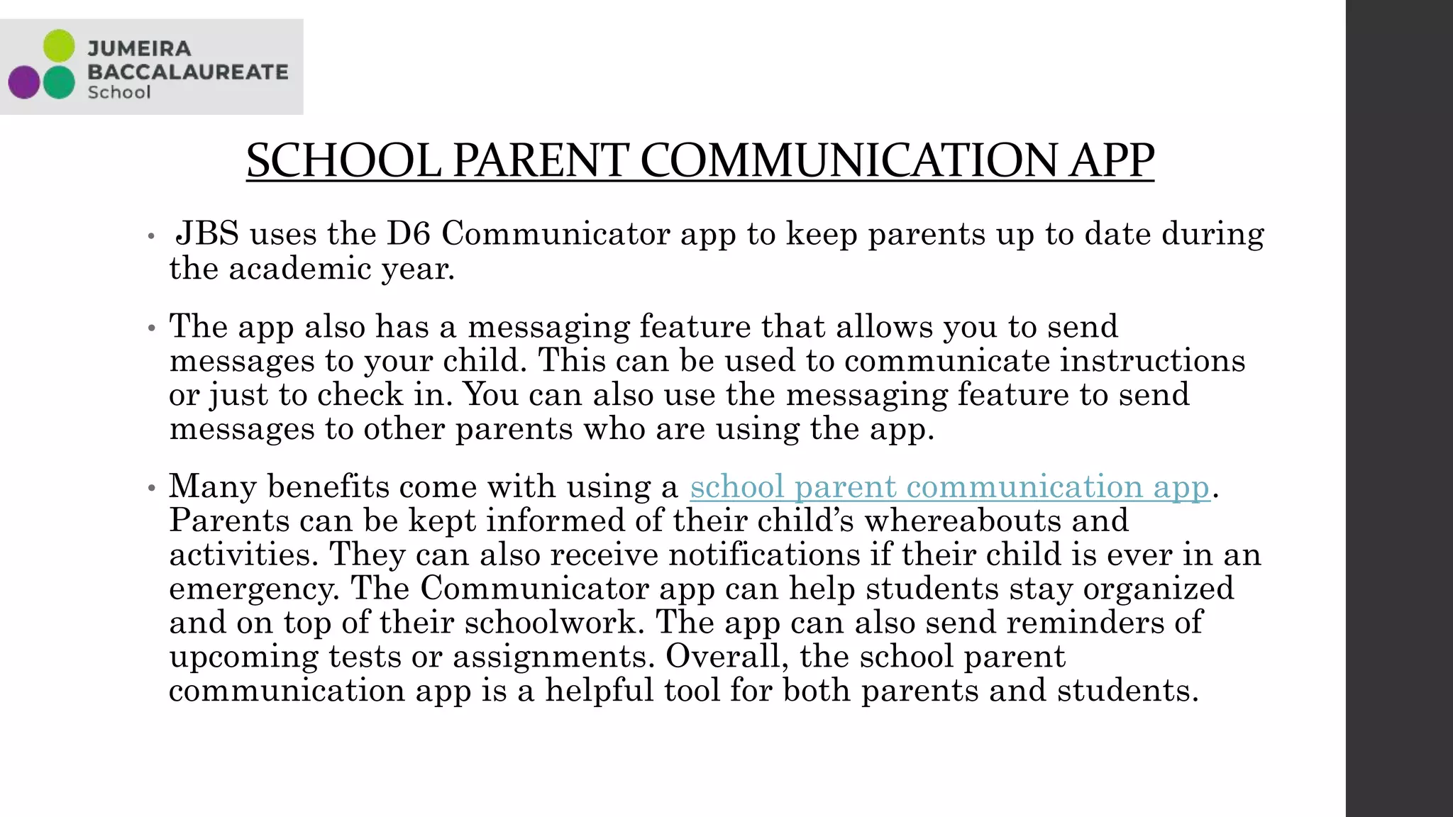School Parent Communication App | PPT