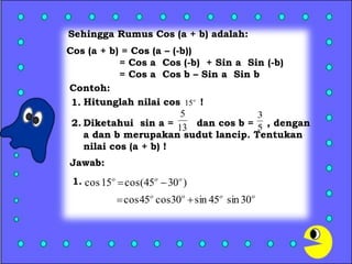 Jumlah sudut trigonometri | PDF